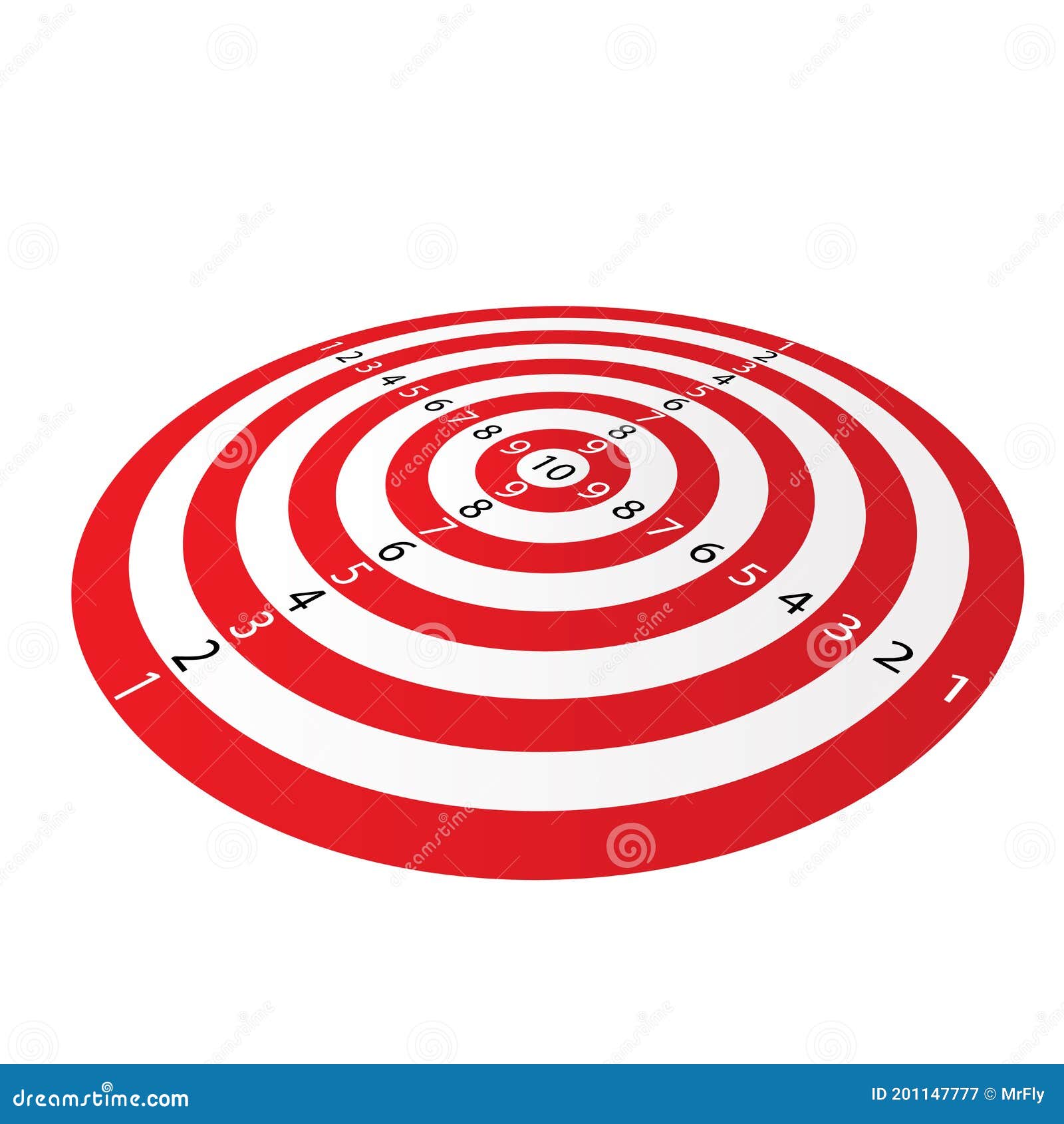 Red Shooting Target with Points, Vector Illustration Stock Vector ...