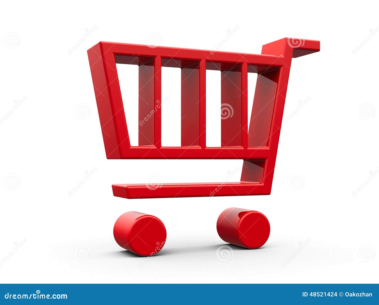 Red shop cart stock illustration. Illustration of marketing - 48521424