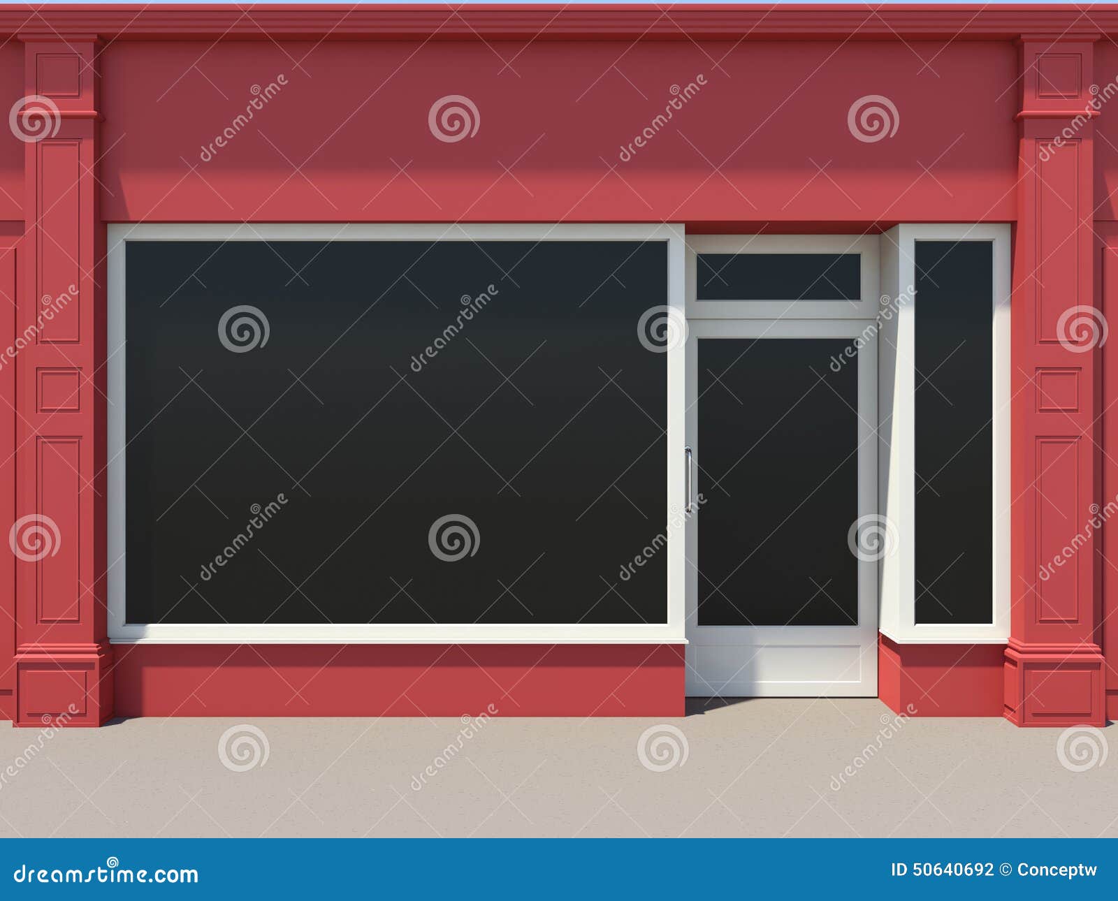 Red shop stock illustration. Illustration of stall, template - 50640692