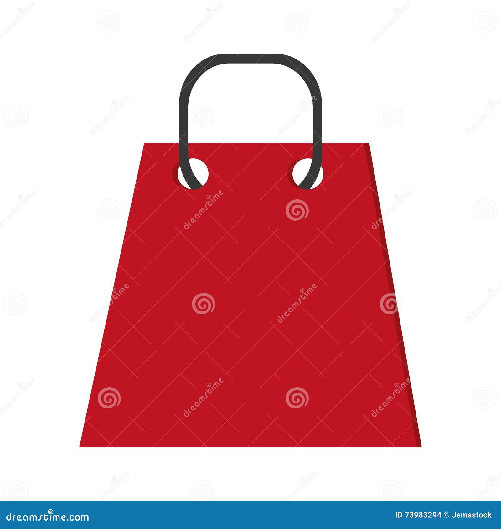 Red shopping bag icon stock illustration. Illustration of container ...