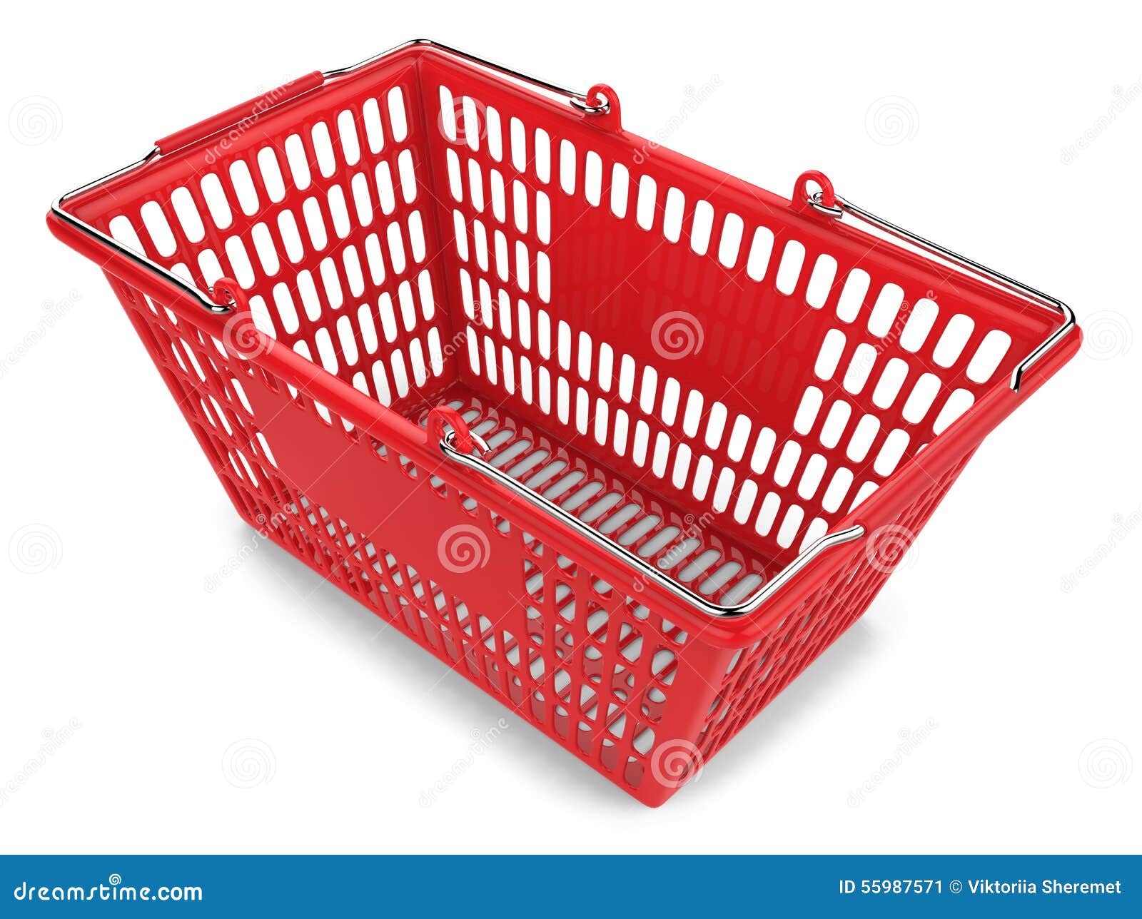 Red Shopping Cart on White Background Stock Illustration - Illustration ...