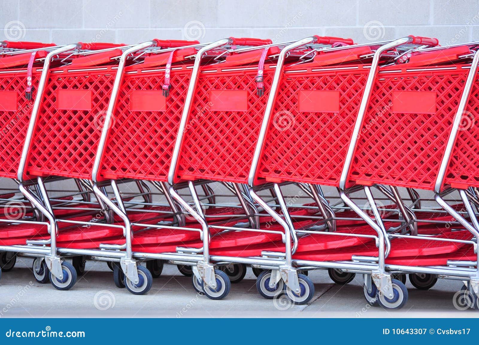 Red Shopping Carts stock image. Image of market, plastic - 10643307
