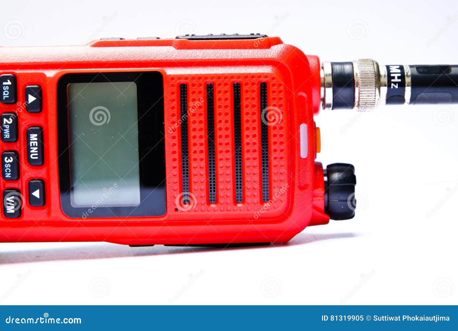 Red short-wave radio stock image. Image of isolate, object - 81319905