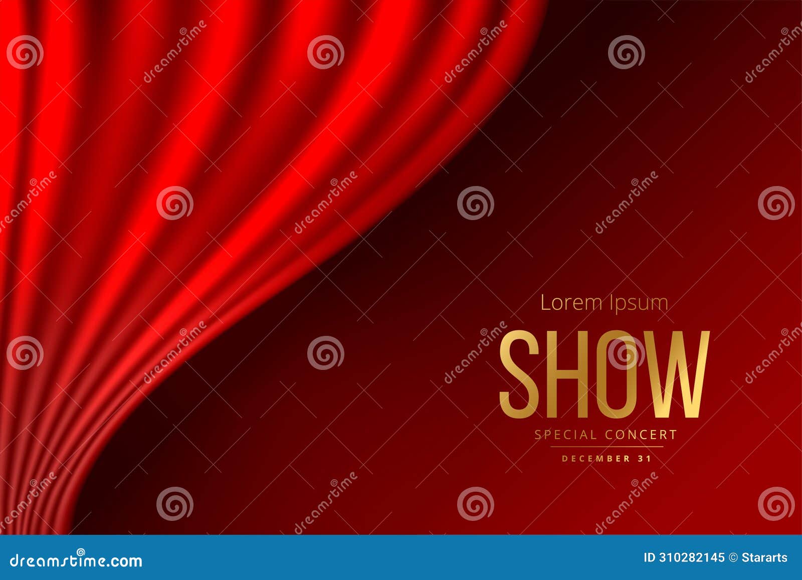 Red Show Curtain with Space for Your Text Stock Vector - Illustration ...