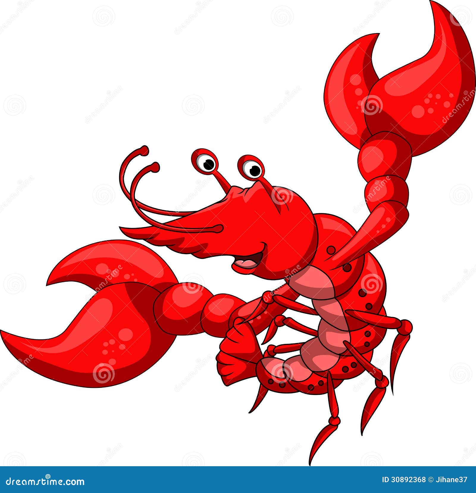 Red Shrimp Cartoon Stock Photo | CartoonDealer.com #30892368