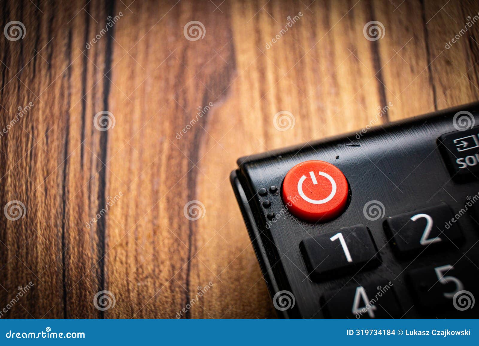 Red Shut Off Button on a Remote Control Powering Down Shutting of ...