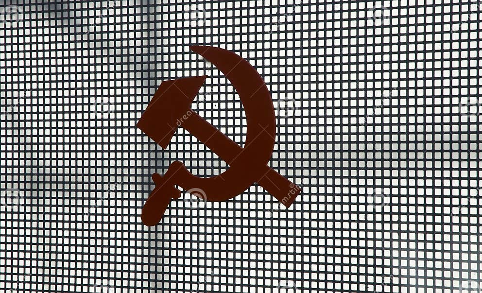 Red sign of communism stock image. Image of instrument - 258425