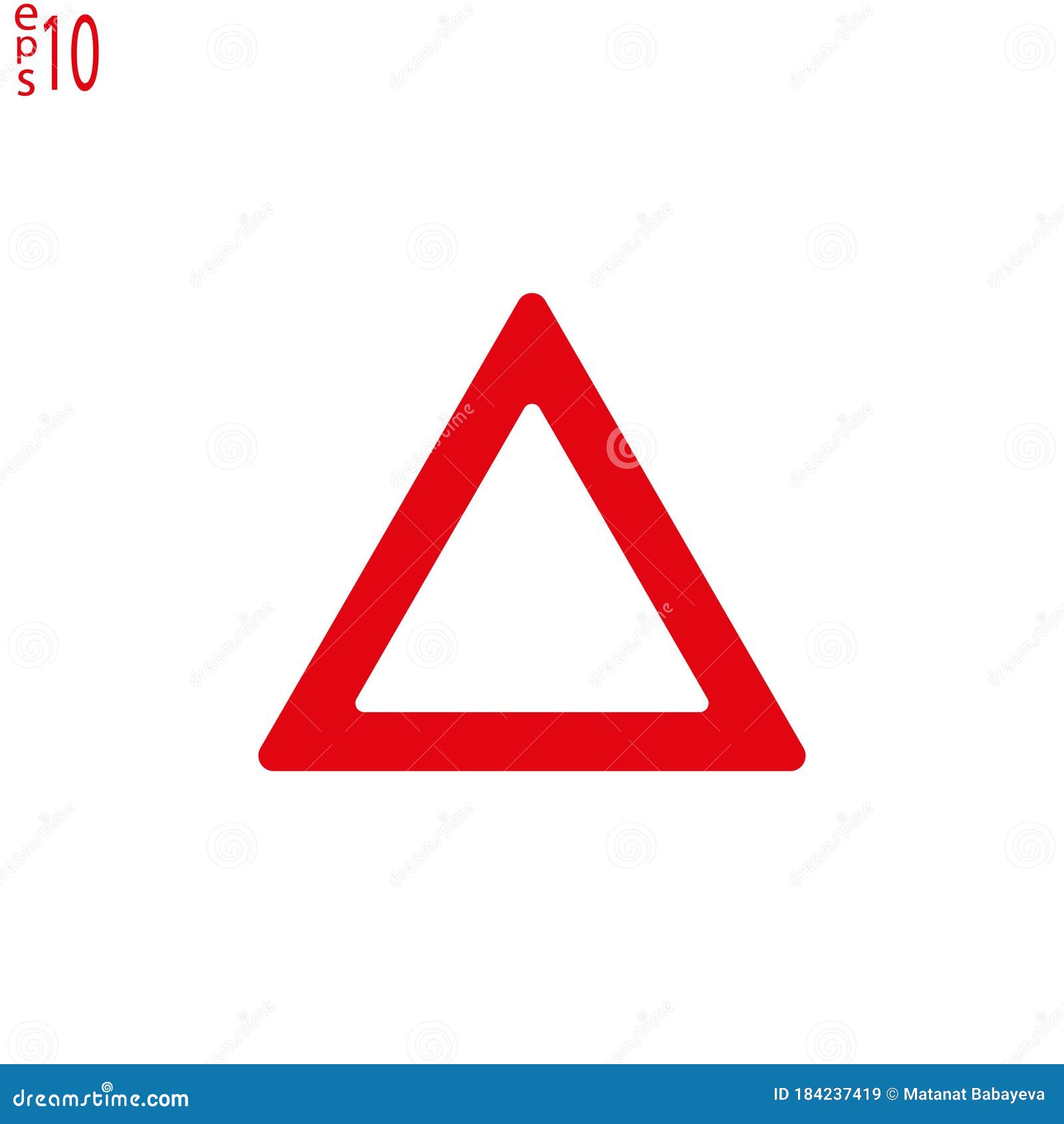 Danger Triangle Sign Yellow Background Vector Illustration ...