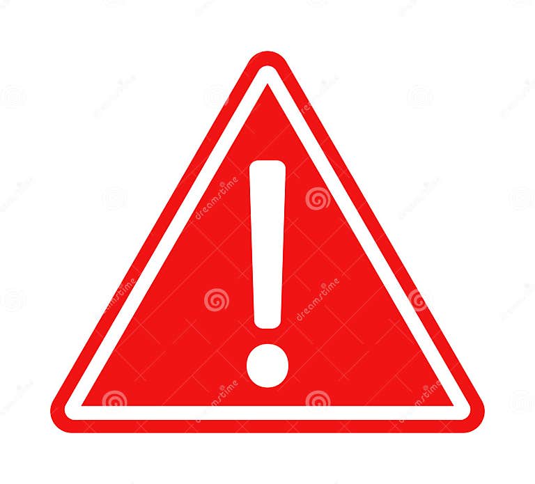 Red Sign Exclamation Mark Warning Icon Vector Illustration Stock Vector ...