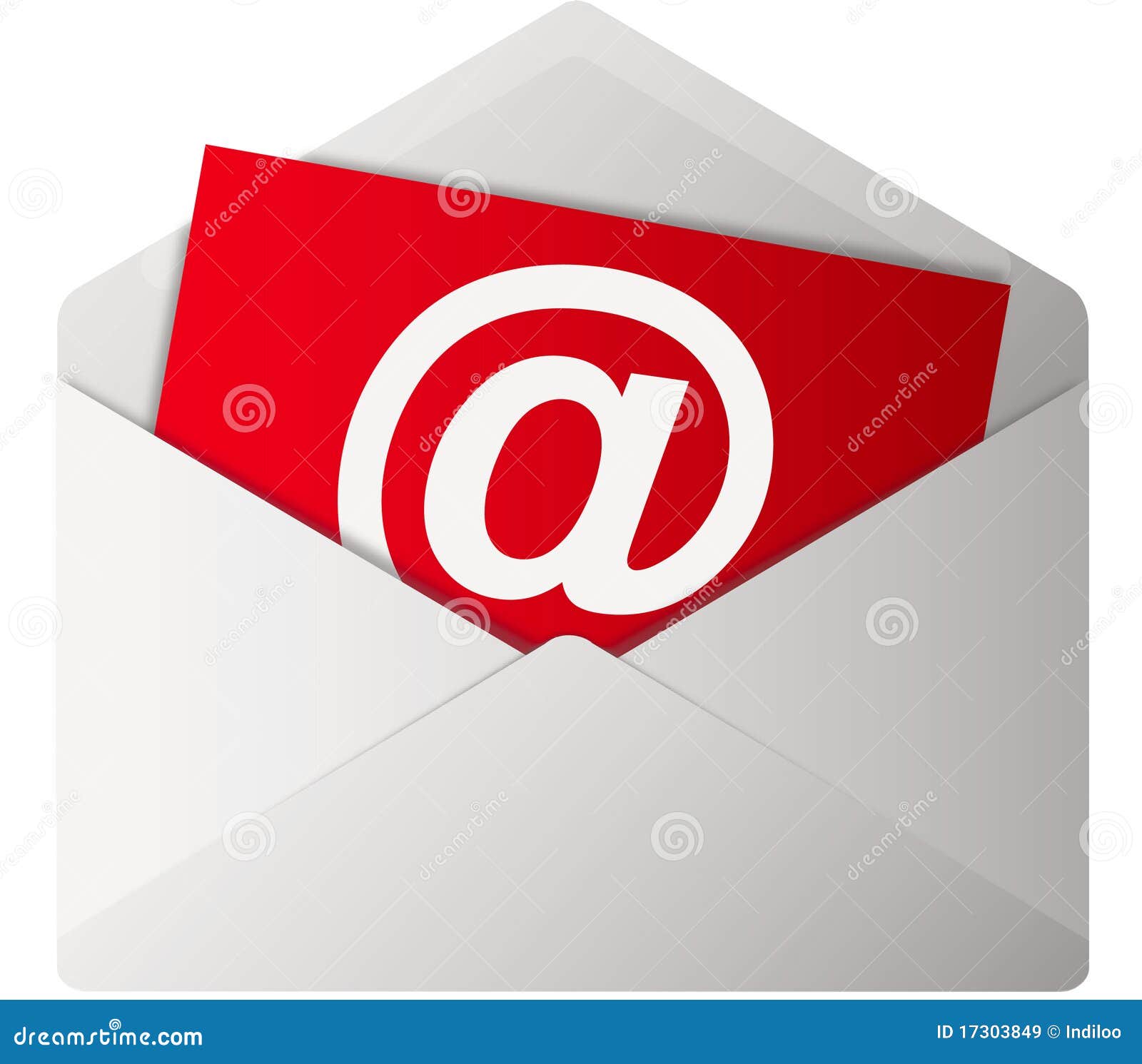 Red at sign letter stock illustration. Illustration of colourful - 17303849