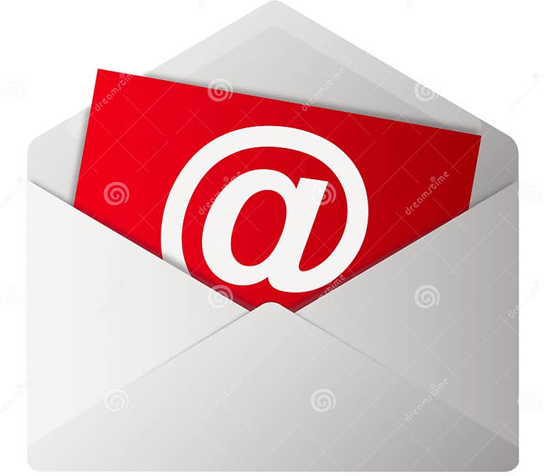 Red at sign letter stock illustration. Illustration of colourful - 17303849