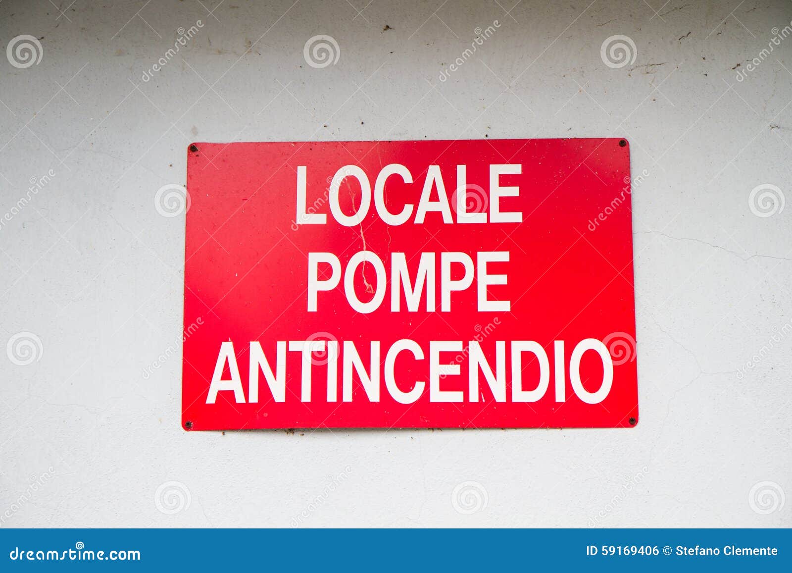 Red Sign for the Local Fire Water Pumps Stock Photo - Image of ...