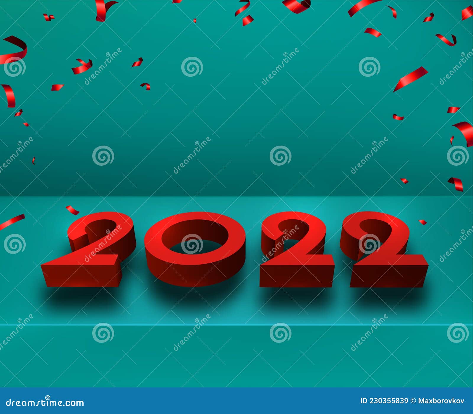 Red 2022 Sign Lying on Surface Stock Vector - Illustration of blue ...
