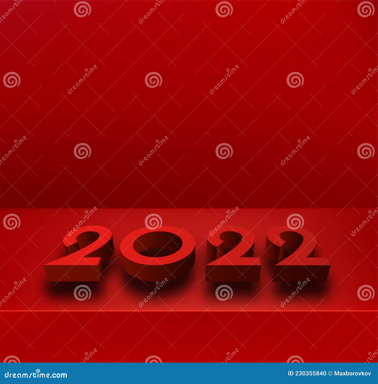 Red 2022 Sign Lying on Surface Stock Vector - Illustration of christmas ...