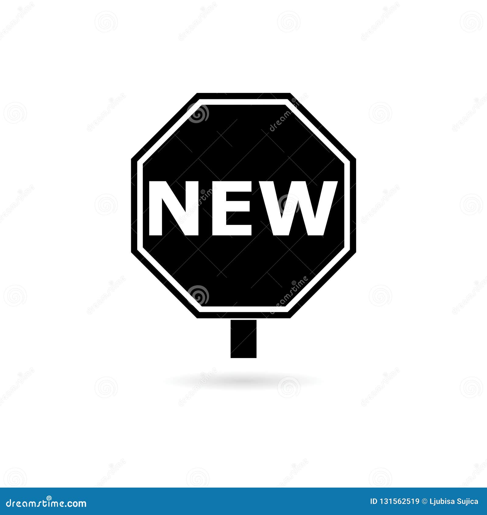 Red Sign New, New Icon or Logo Stock Vector - Illustration of icon ...