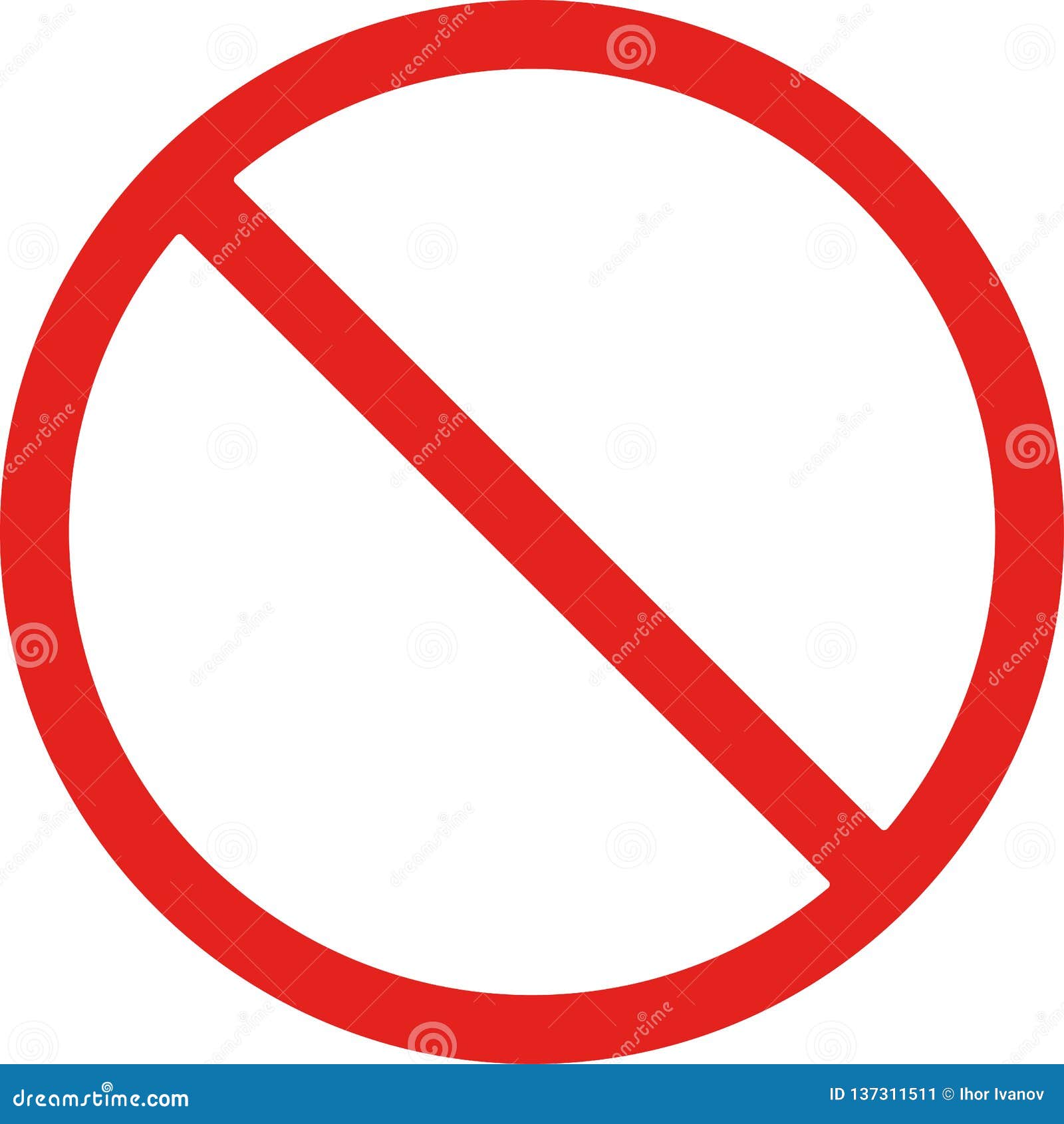 Red sign not allowed stock illustration. Illustration of safety - 137311511
