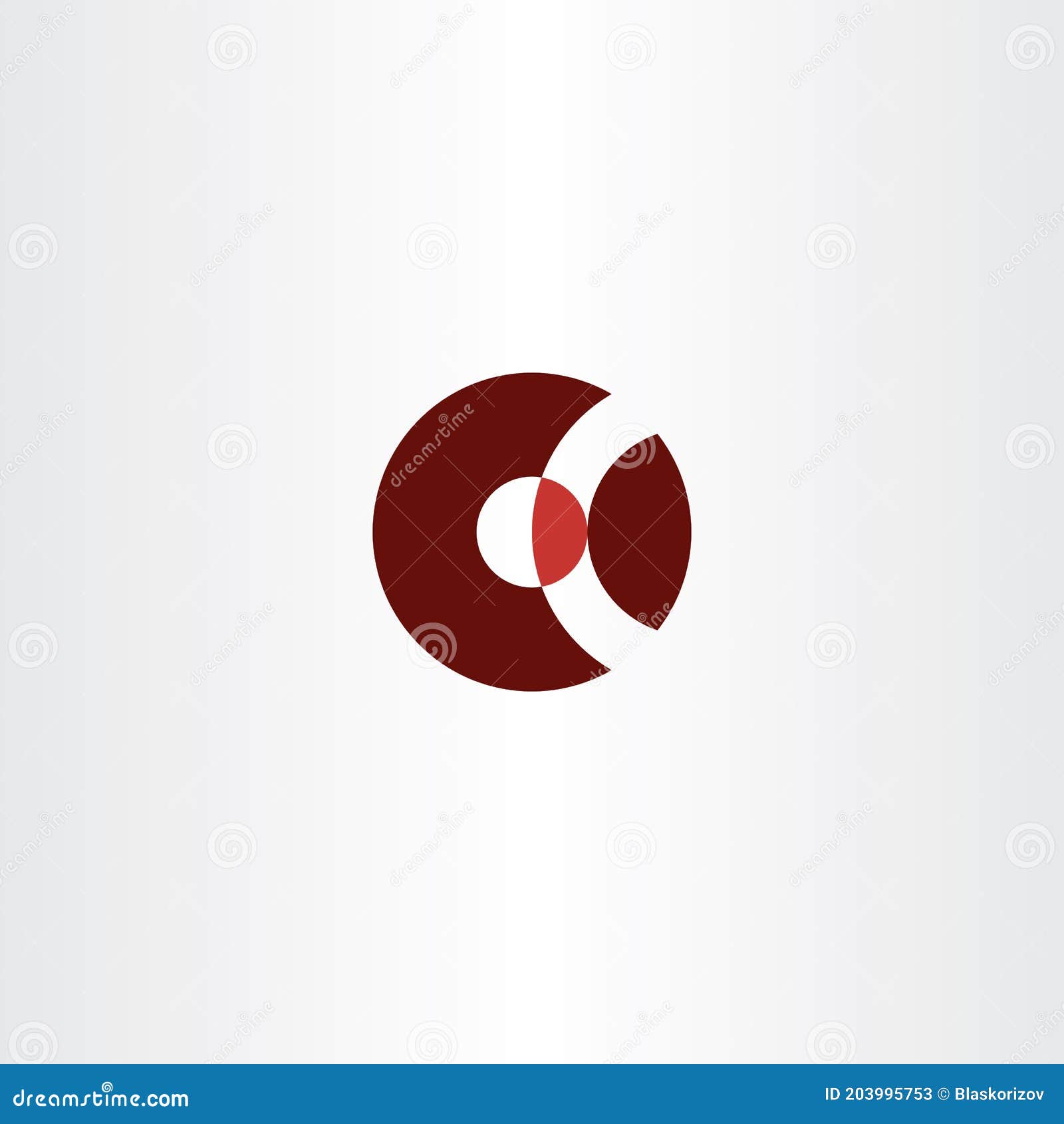 Red Sign Symbol O Logo Letter Design Element Stock Vector ...