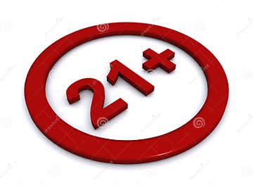 21 plus sign stock illustration. Illustration of restrictions - 30009411
