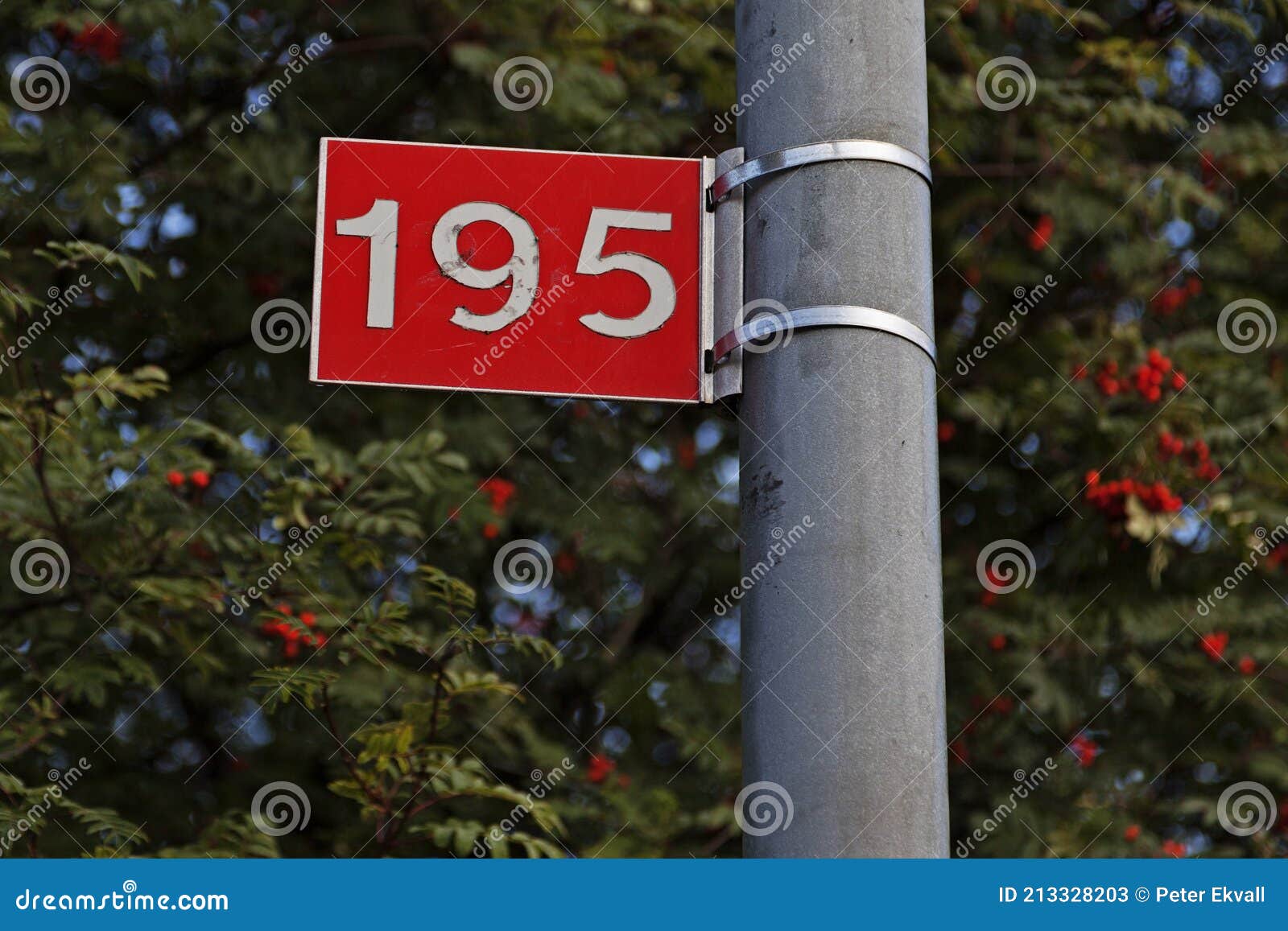 Red Sign with the Text 195 in White Stock Image - Image of anniversary ...