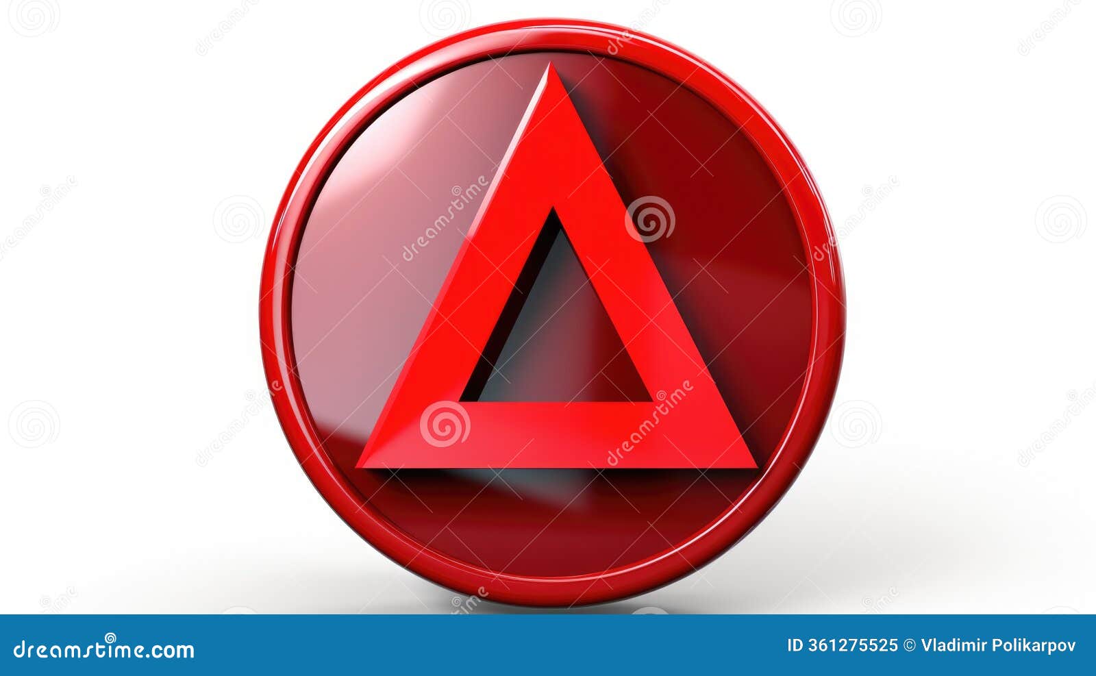 A Red Sign with a Triangle on it. Can Be Used for Safety or Caution ...