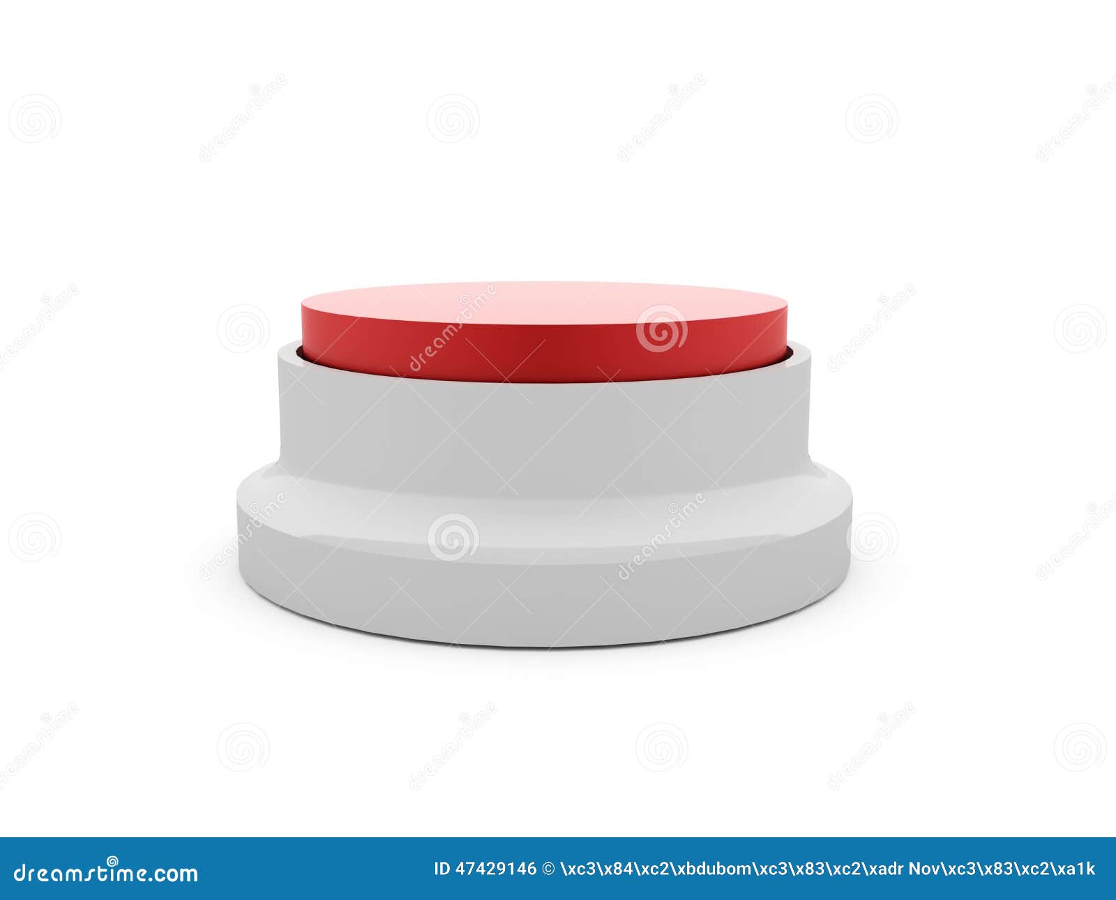 Red Signal Button Rendered Isolated Stock Illustration - Illustration ...