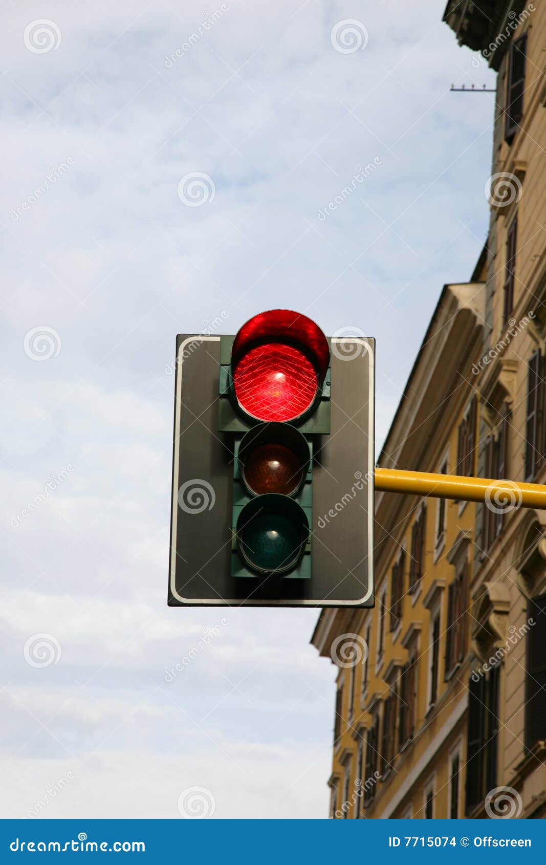 Red Signal of Traffic-light Stock Photo - Image of warning, electric ...