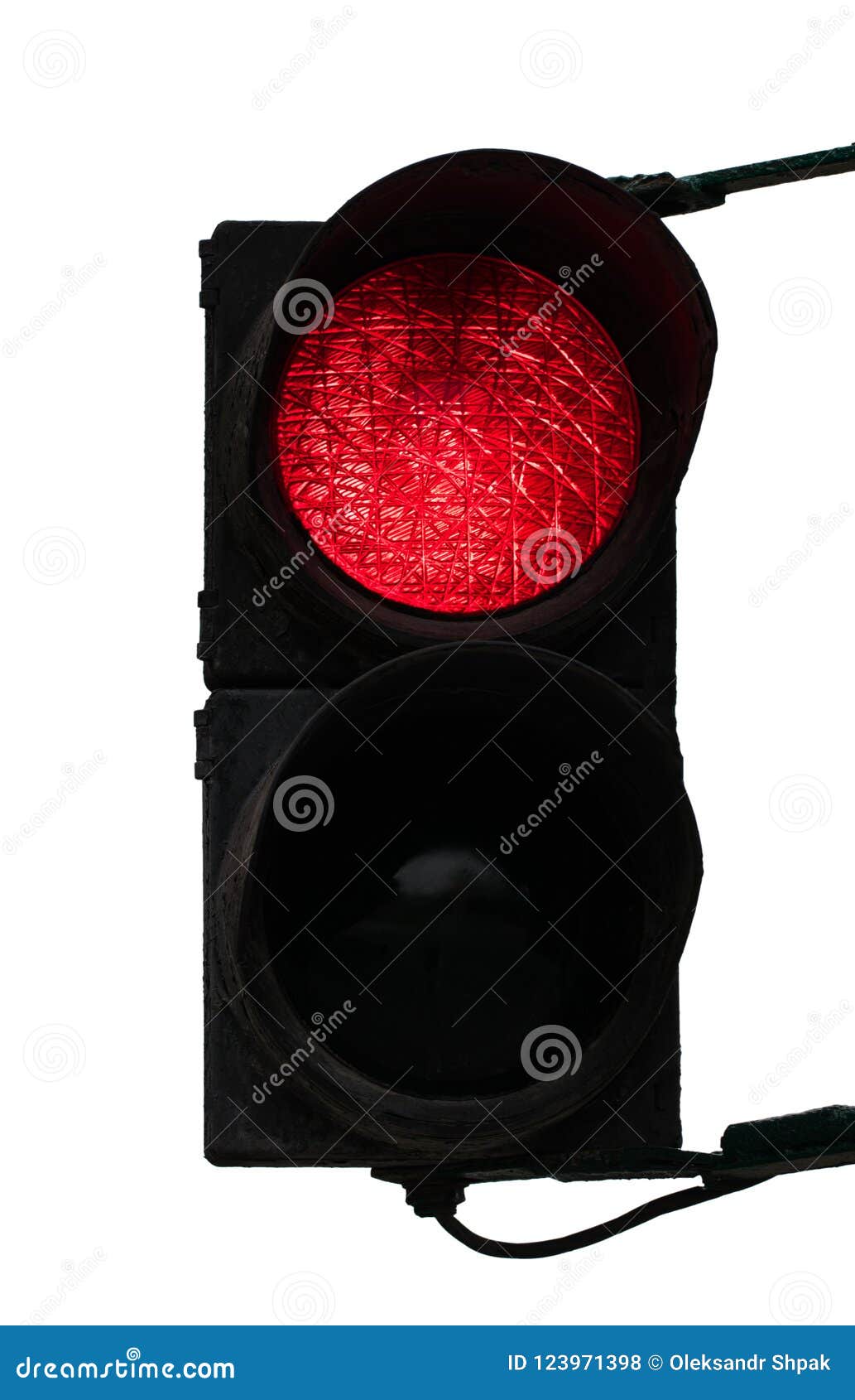 Red Signal of a Traffic Light in Isolation Stock Photo - Image of ...
