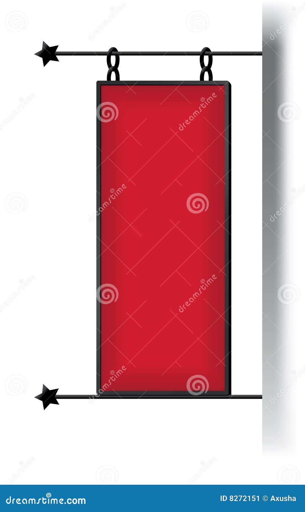 Red Signboard in Europe Style Stock Vector - Illustration of light ...