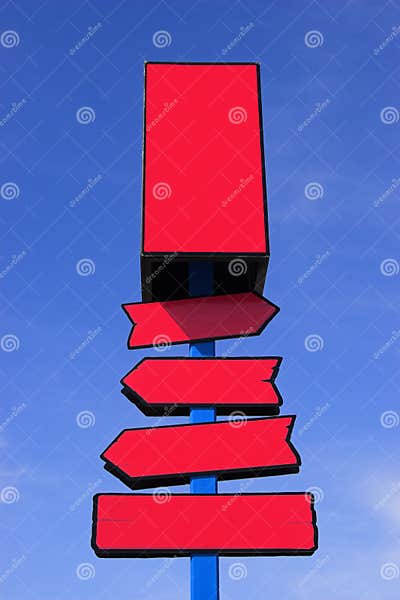 Red signpost stock photo. Image of white, signpost, wood - 4882058
