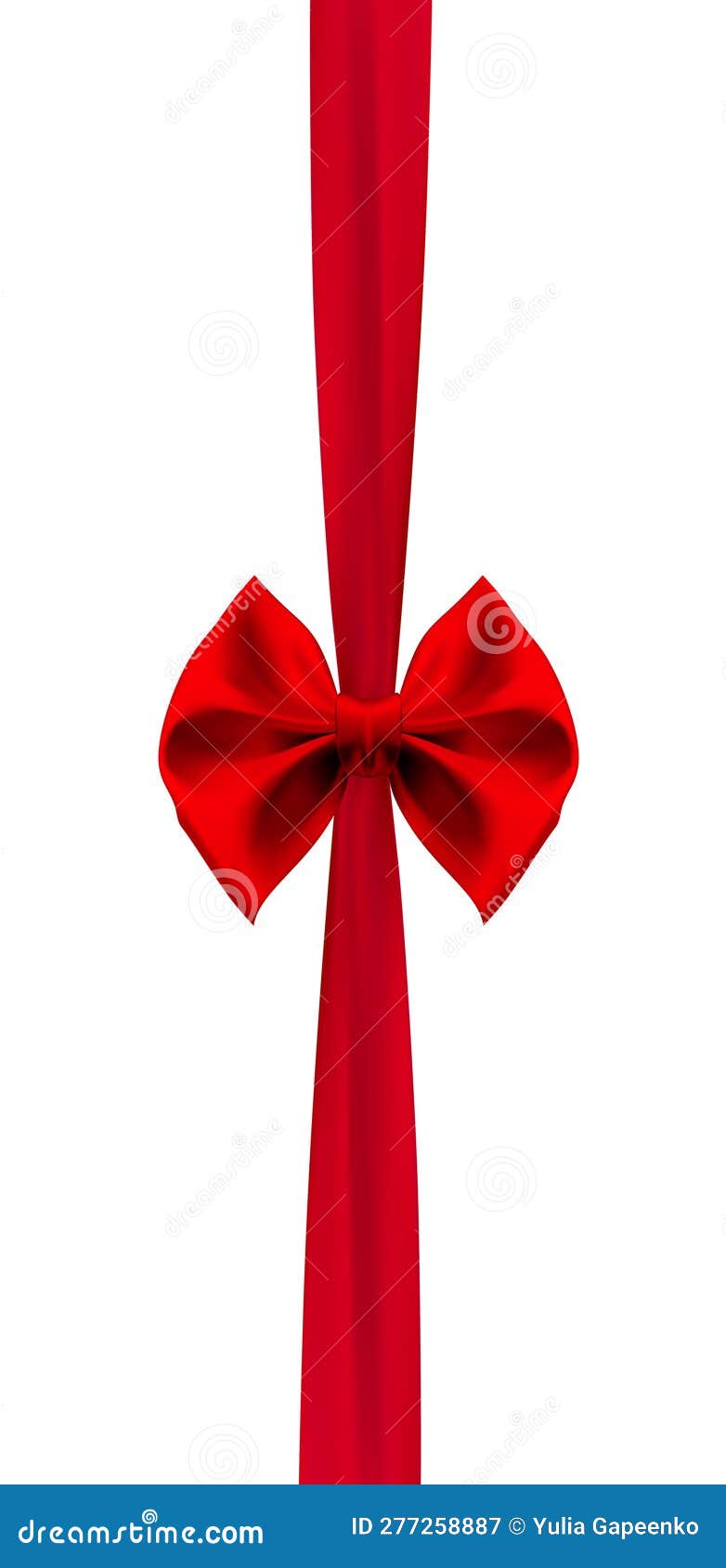 Red Silk Bow with Ribbon. Vector Illustration EPS10 Stock Vector ...