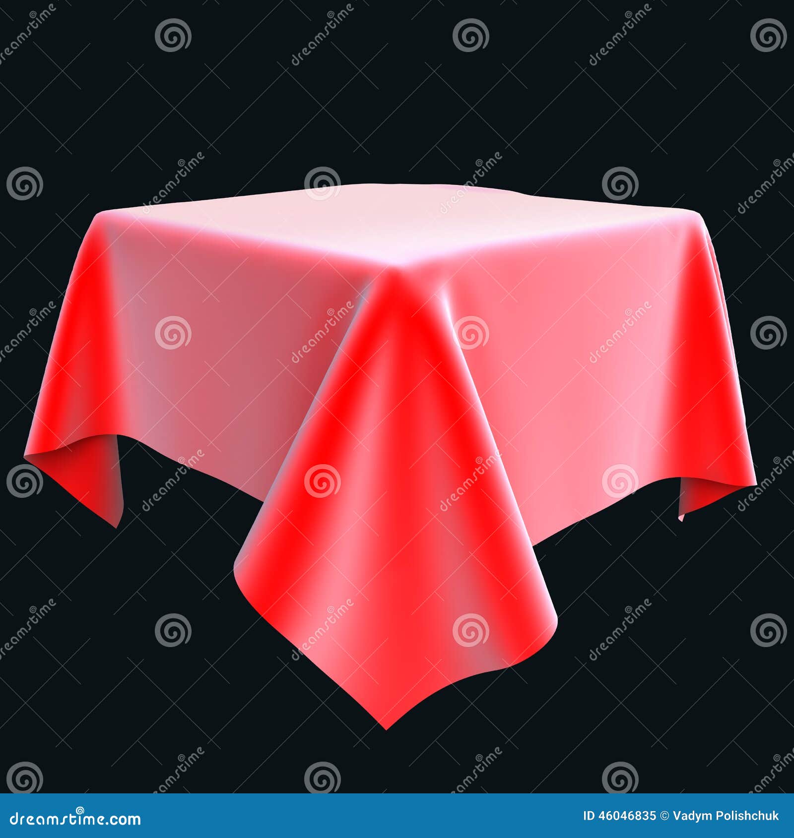 Red Silk Cloth on the Object or Table. Stock Illustration ...