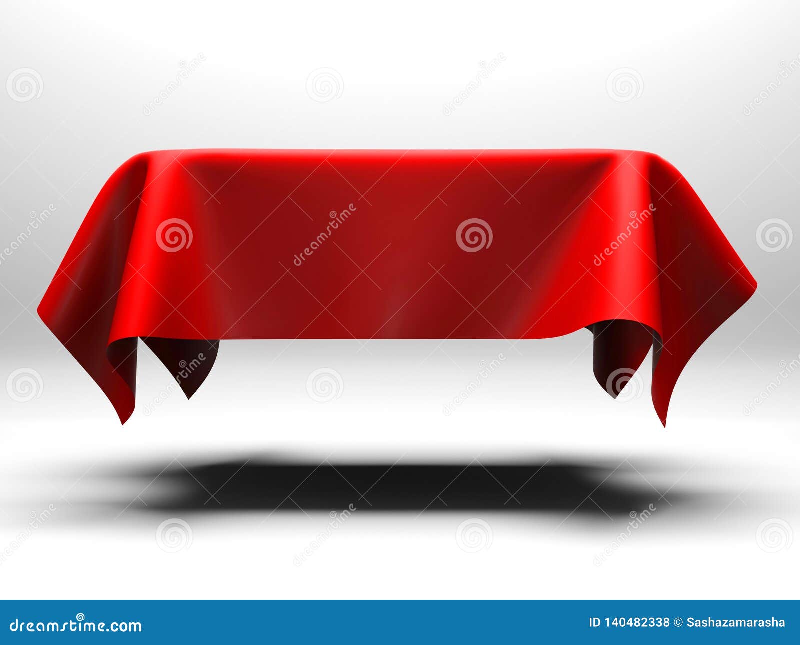 Red Silk Elegance Tablecloth. Trade Show Exhibition Stock Illustration ...