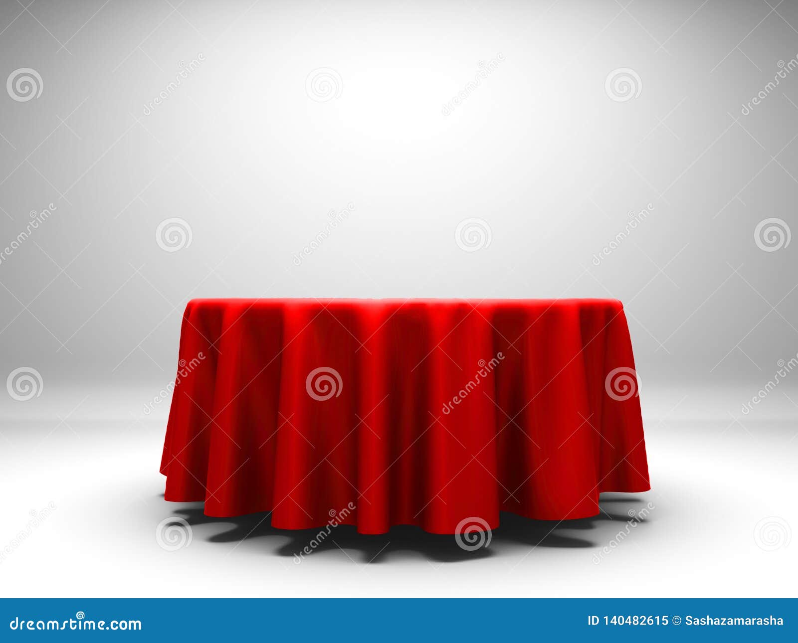 Red Silk Elegance Tablecloth. Trade Show Exhibition Stock Illustration ...