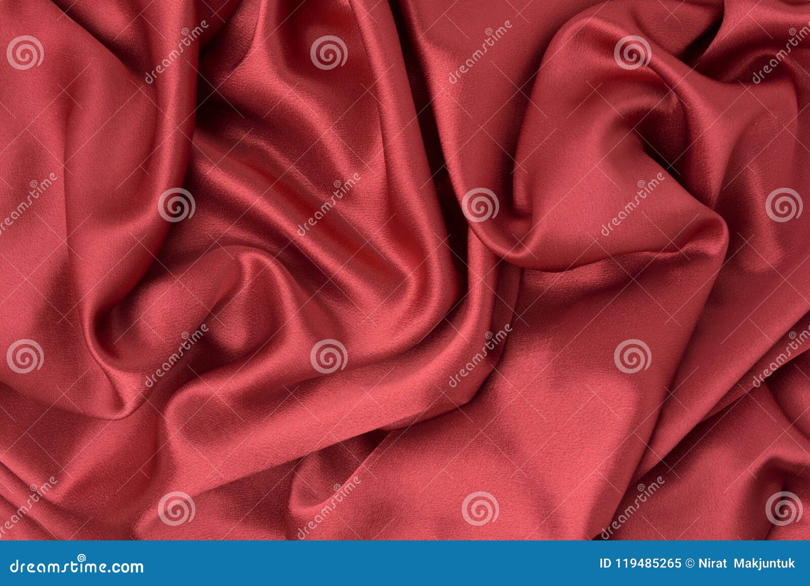 Red silk fabric. stock image. Image of decoration, pattern - 119485265