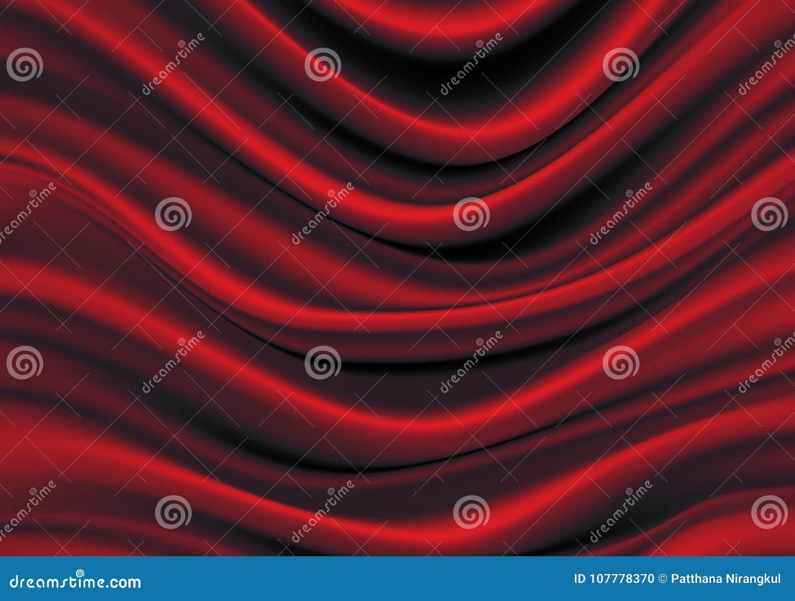 Red Silk Fabric Wave Luxury Background Vector Stock Vector ...