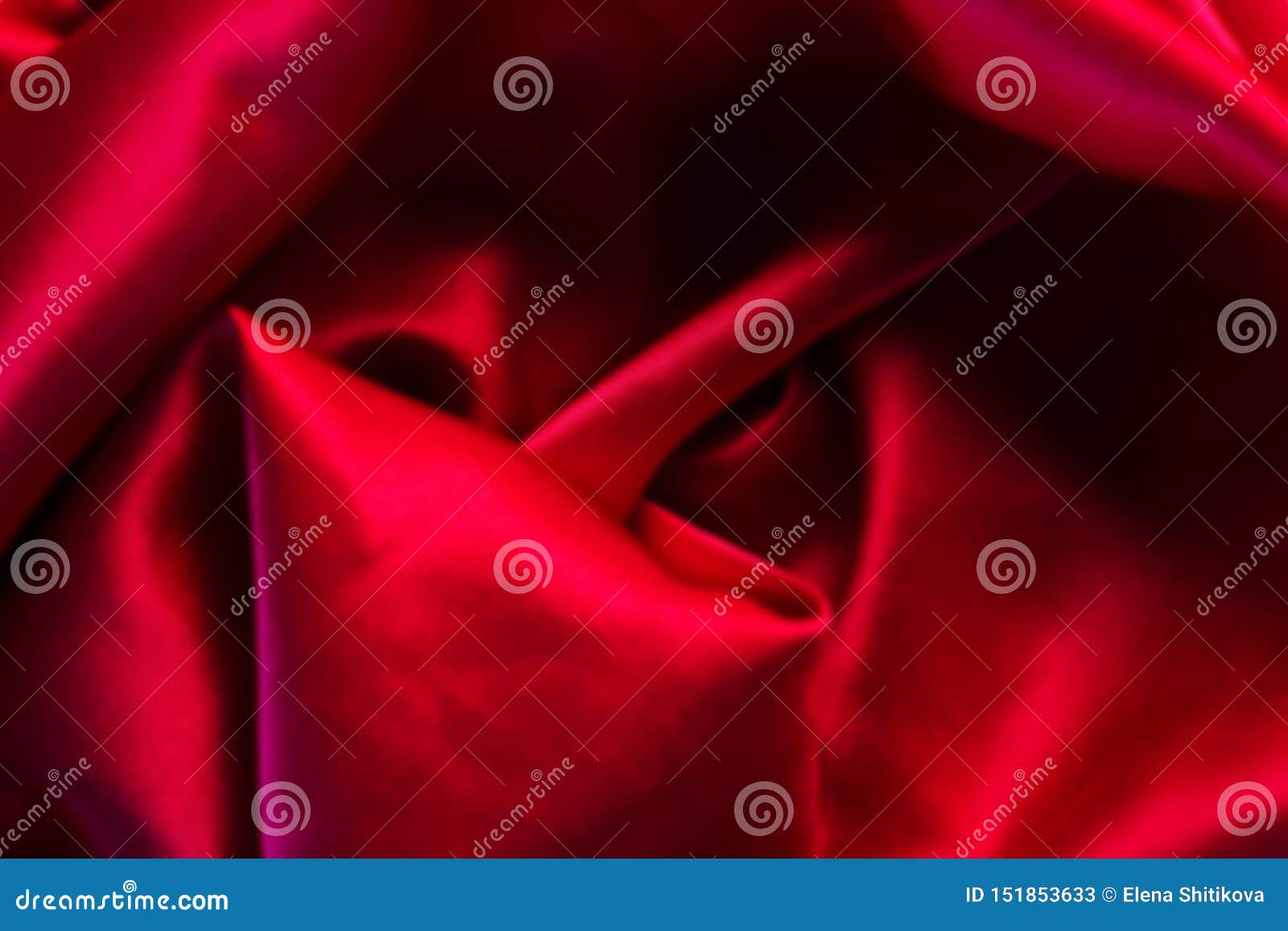 Red Silk Fabric Lined with Waves. Stock Image - Image of soft, stylish ...