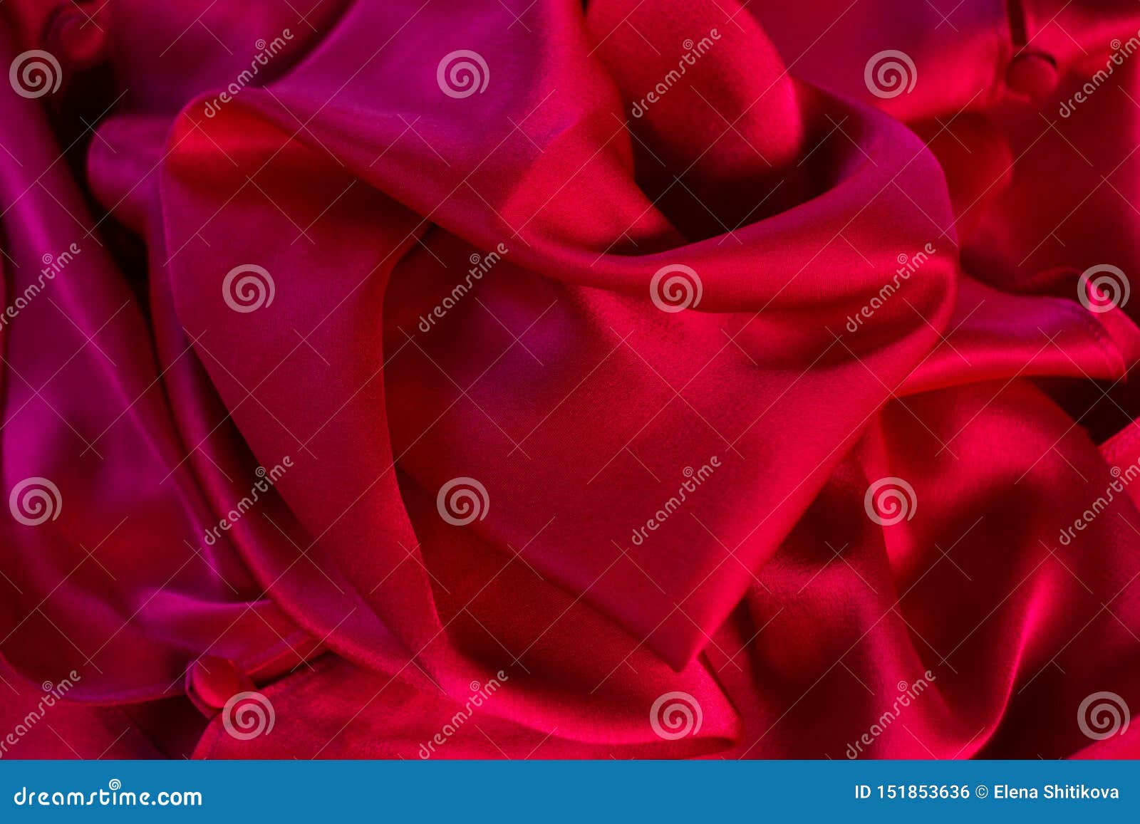 Red Silk Fabric Lined with Waves. Stock Photo - Image of tender ...