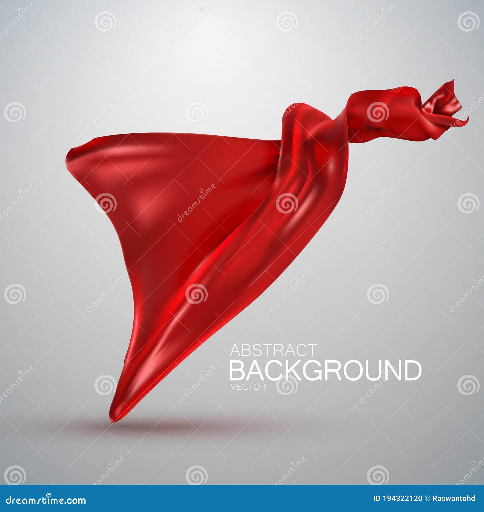 Red Silk Fabric. Vector Illustration with Red Satin or Silk Fabric ...