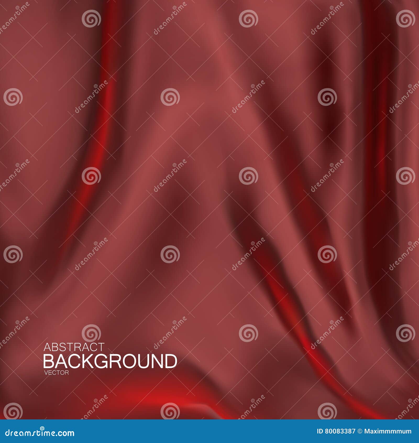 Red silk fabric. stock vector. Illustration of luxury - 80083387