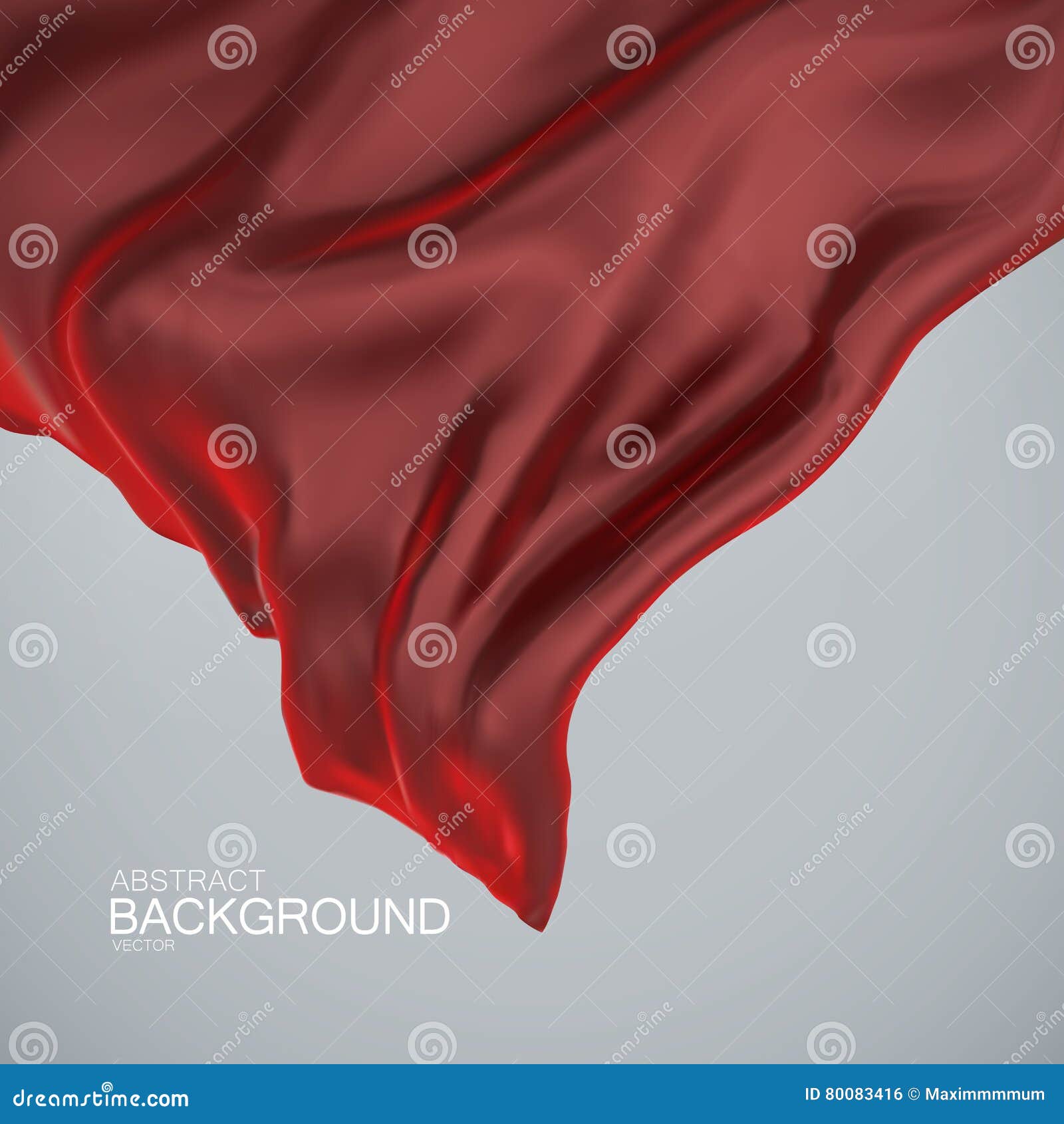 Red silk fabric. stock vector. Illustration of concept - 80083416