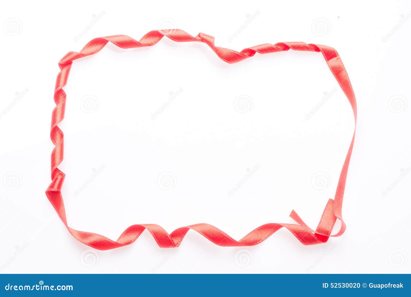 Red Silk Ribbon, in the Form of a Frame Stock Photo - Image of riband ...