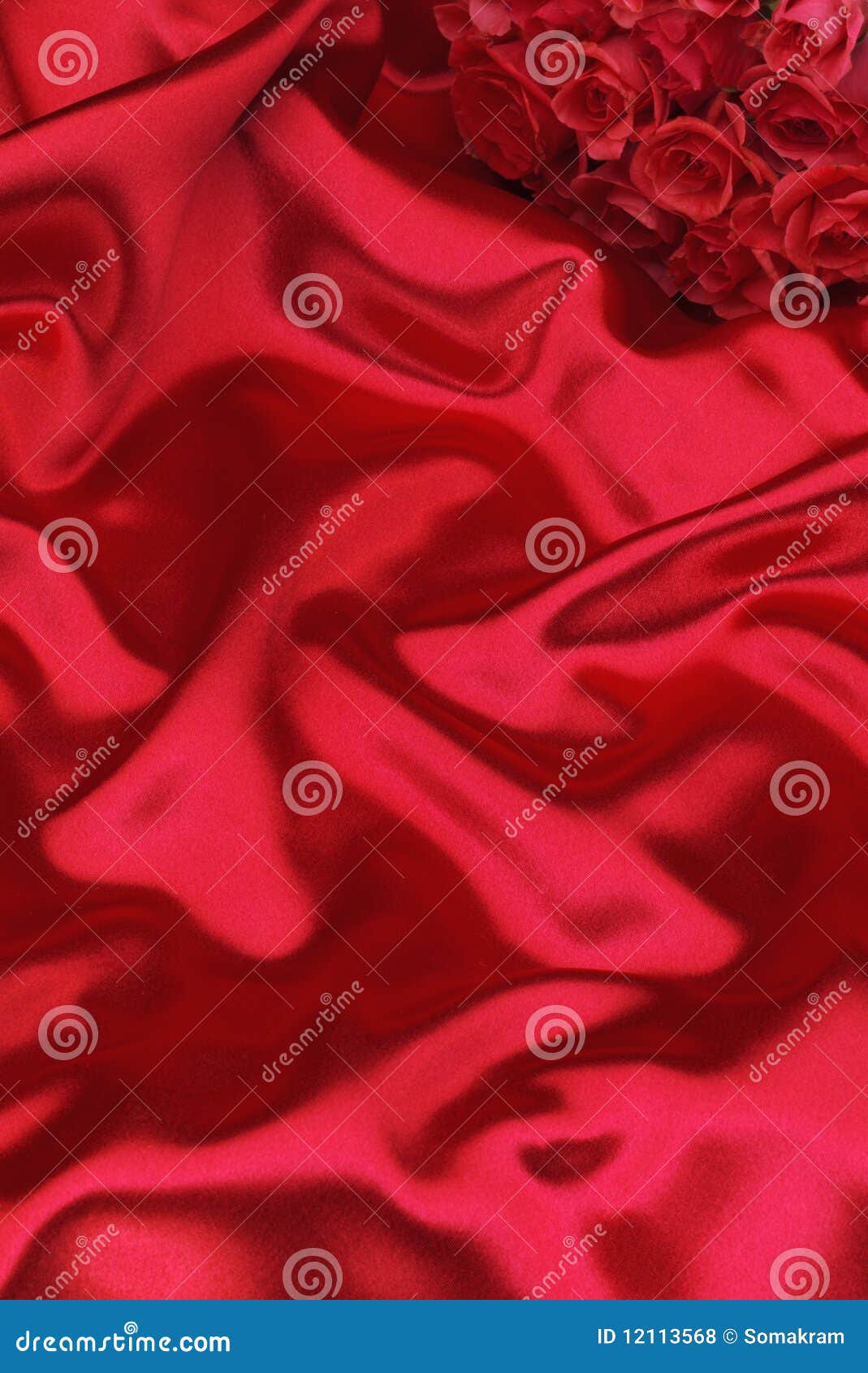 Red silk and roses stock photo. Image of sensual, expensive - 12113568