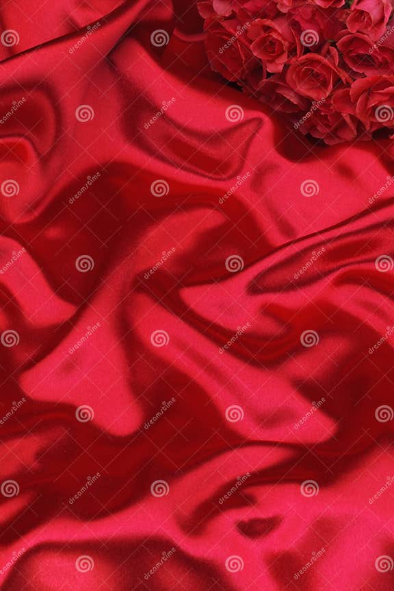 Red silk and roses stock photo. Image of sensual, expensive - 12113568