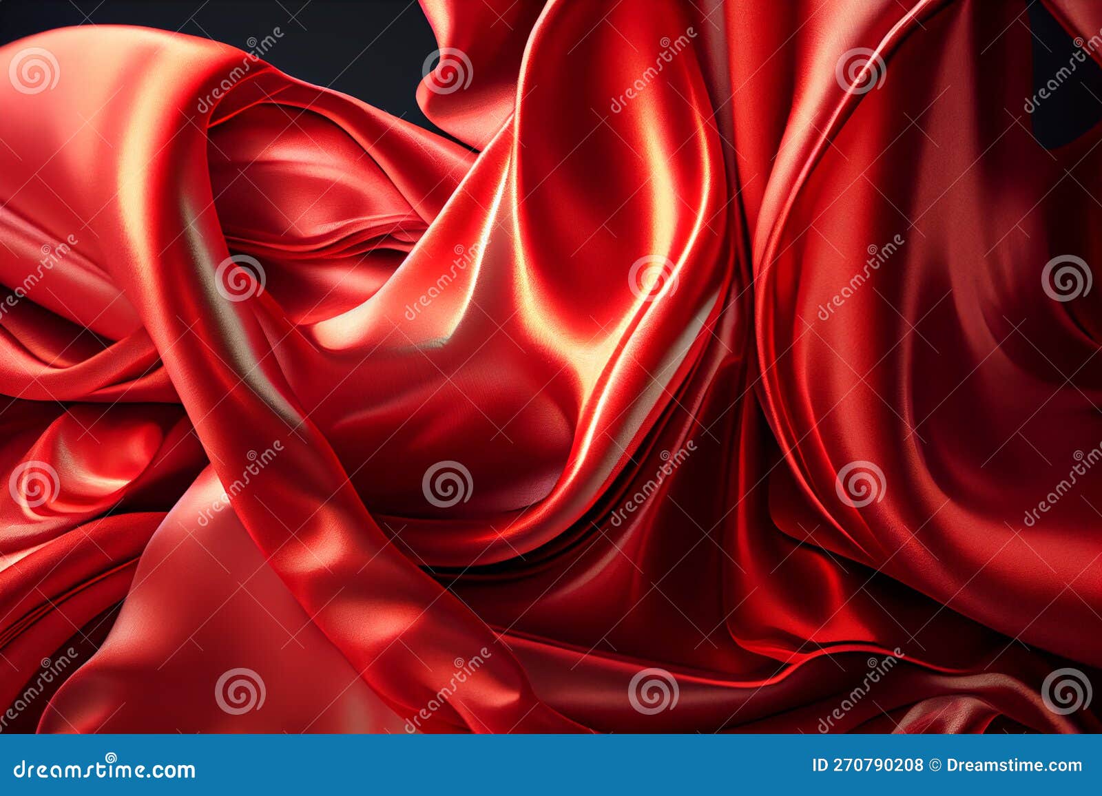 Red Silk Satin Waves Background Stock Illustration - Illustration of ...