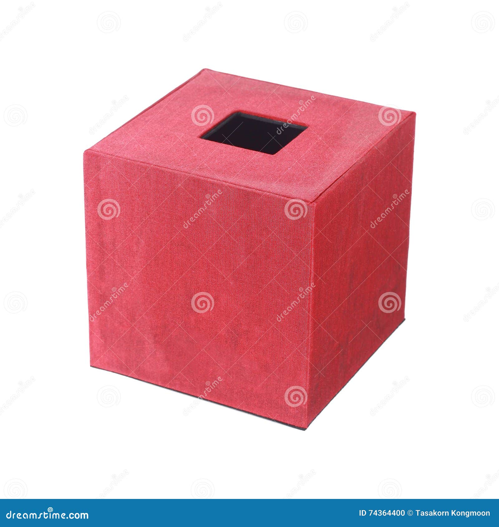 Red Silk Tissue Box Isolated on White Stock Photo - Image of container ...