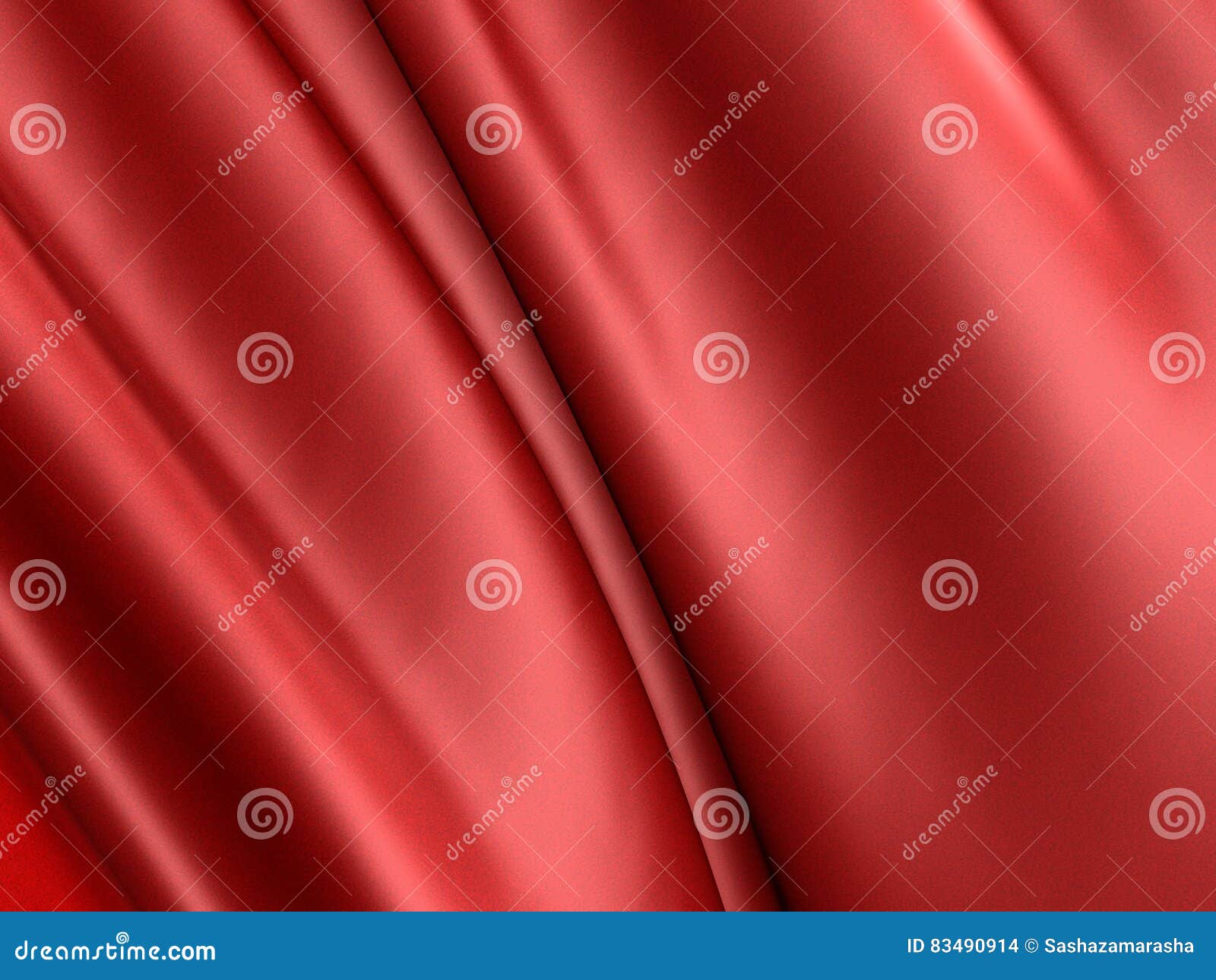 Red Silk Wavy Cloth Fabric Elegant Background Stock Illustration ...