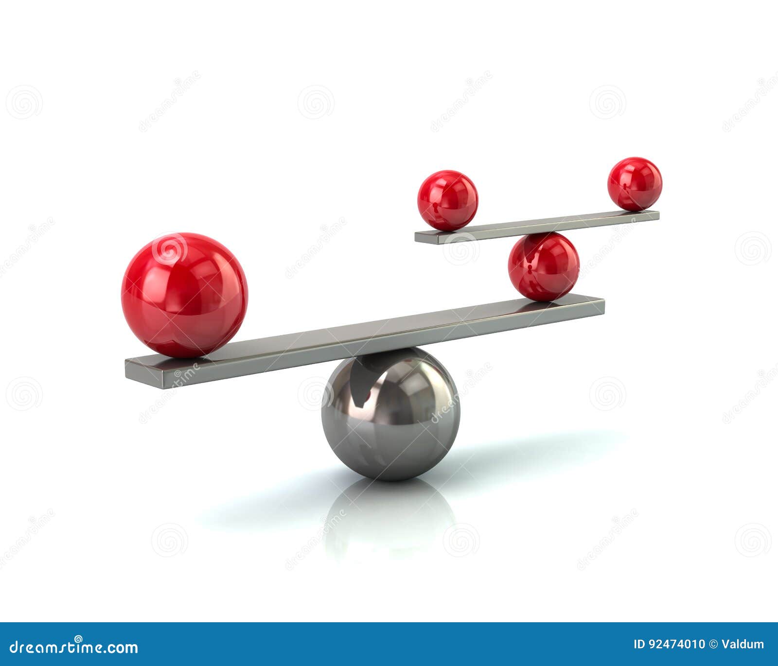 Red and Silver Balance Concept Stock Illustration - Illustration of ...