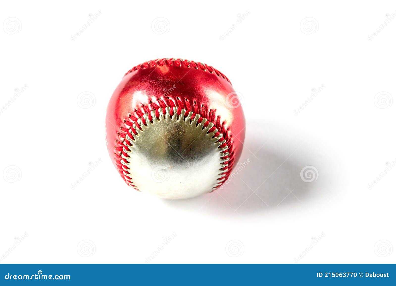 Red and Silver Baseball Ball Isolated on White Stock Photo - Image of ...