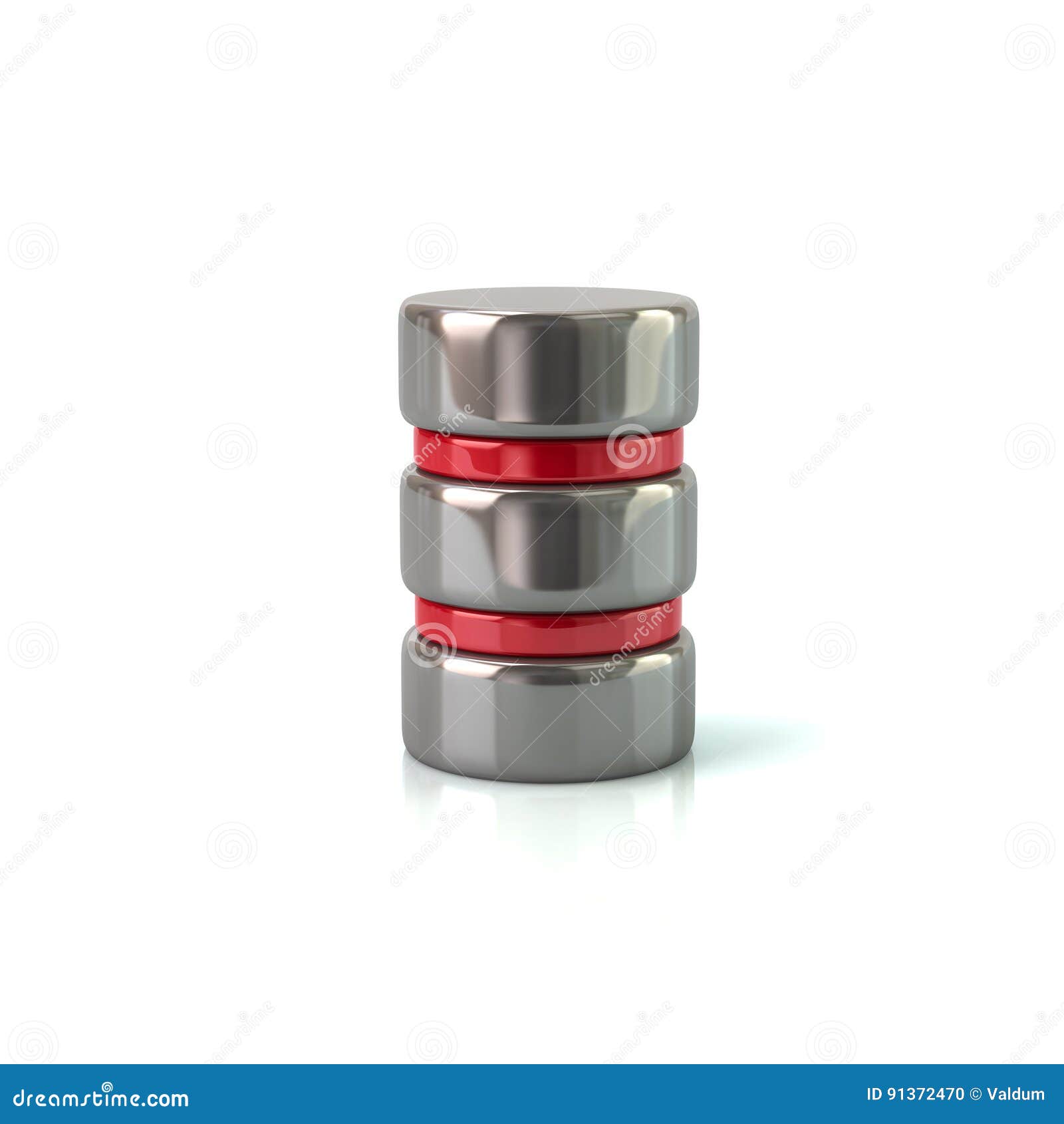 Red and Silver Database Icon Stock Illustration - Illustration of info ...