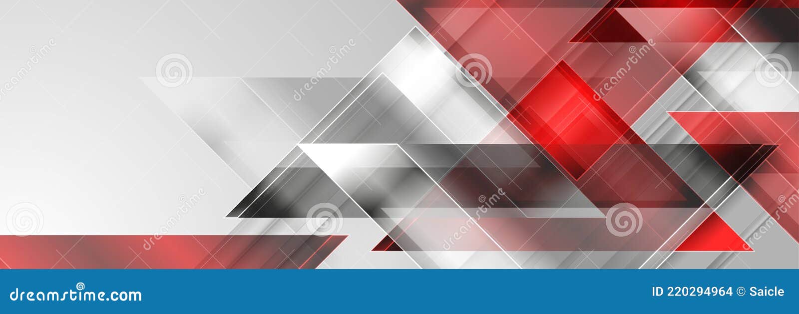 Red and Silver Grey Glossy Triangles Abstract Technology Background ...